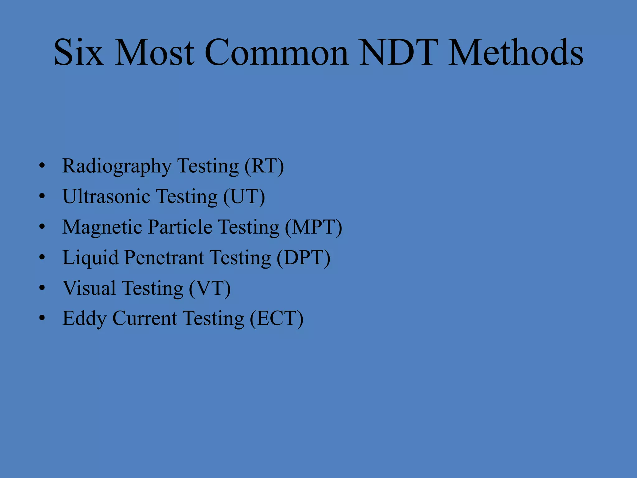 Presentation on ndt | PPTX