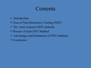 Presentation on ndt | PPTX