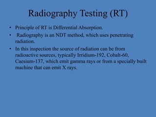 Presentation on ndt | PPTX