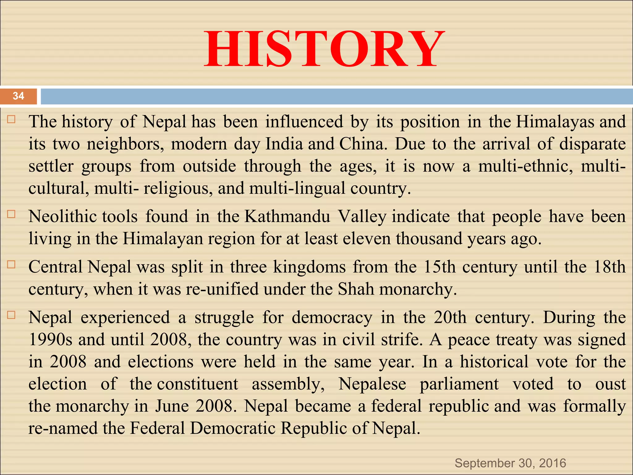 Presentation on Nepal | PPT