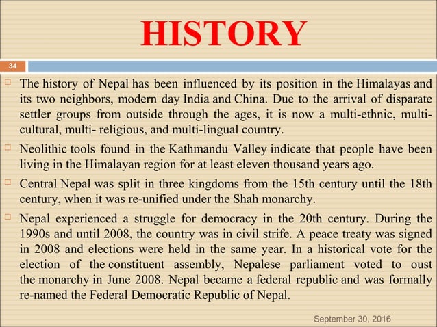 Presentation on Nepal | PPT