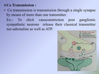 Presentation on neurotransmission and noradrealine norcholinergic (nanc ...