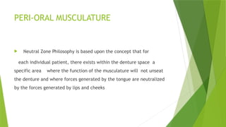 PRESENTATION ON NEUTRAL ZONE in prosthodontics | PPTX