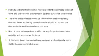 PRESENTATION ON NEUTRAL ZONE in prosthodontics | PPTX