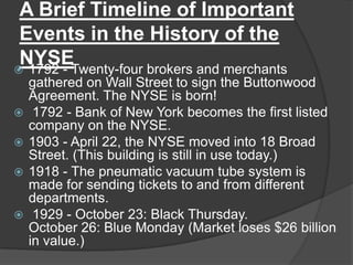 Presentation on new york stock exchange | PPTX
