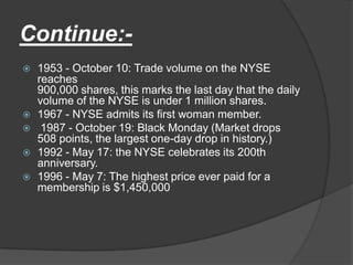 Presentation on new york stock exchange | PPTX