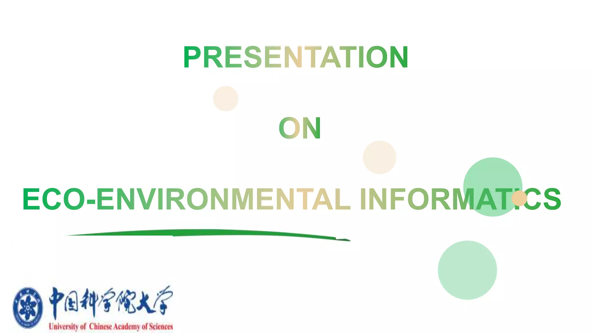 What is Eco-Environmental informatics | PPTX