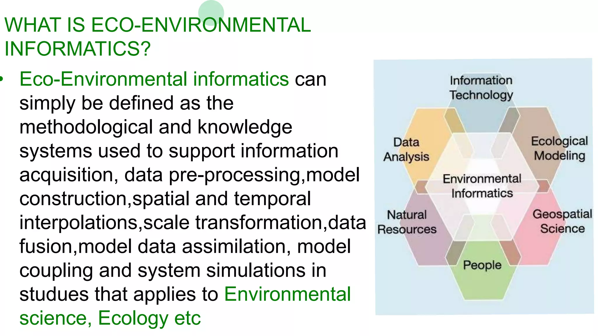 What is Eco-Environmental informatics | PPTX
