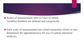 Scales of measurement | PPTX
