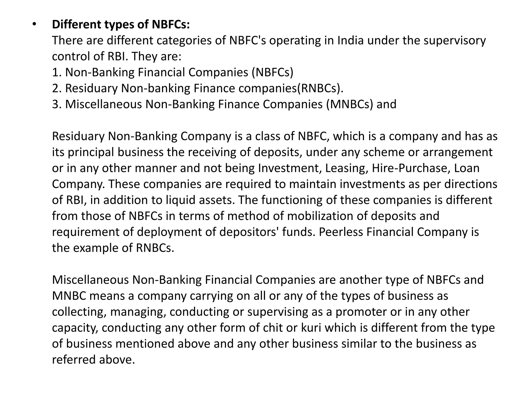 Presentation on non bank financial companies | PPTX