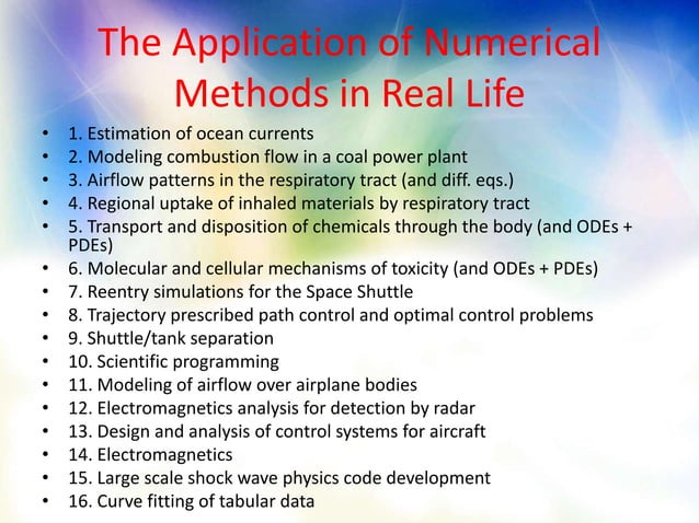 Presentation on application of numerical method in our life | PPTX