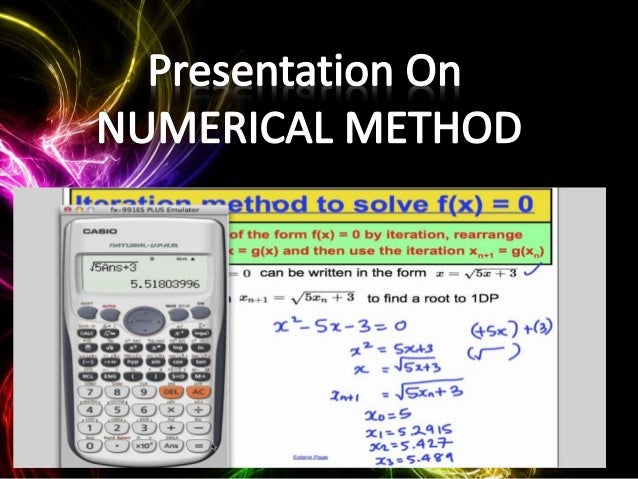 application of numerical analysis in real life slideshare