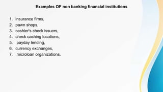 non bank financial institutions | PPTX