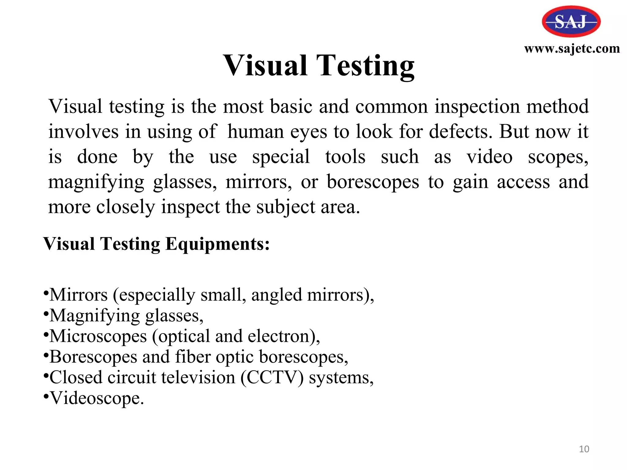 Presentation on non destructive testing | PPT