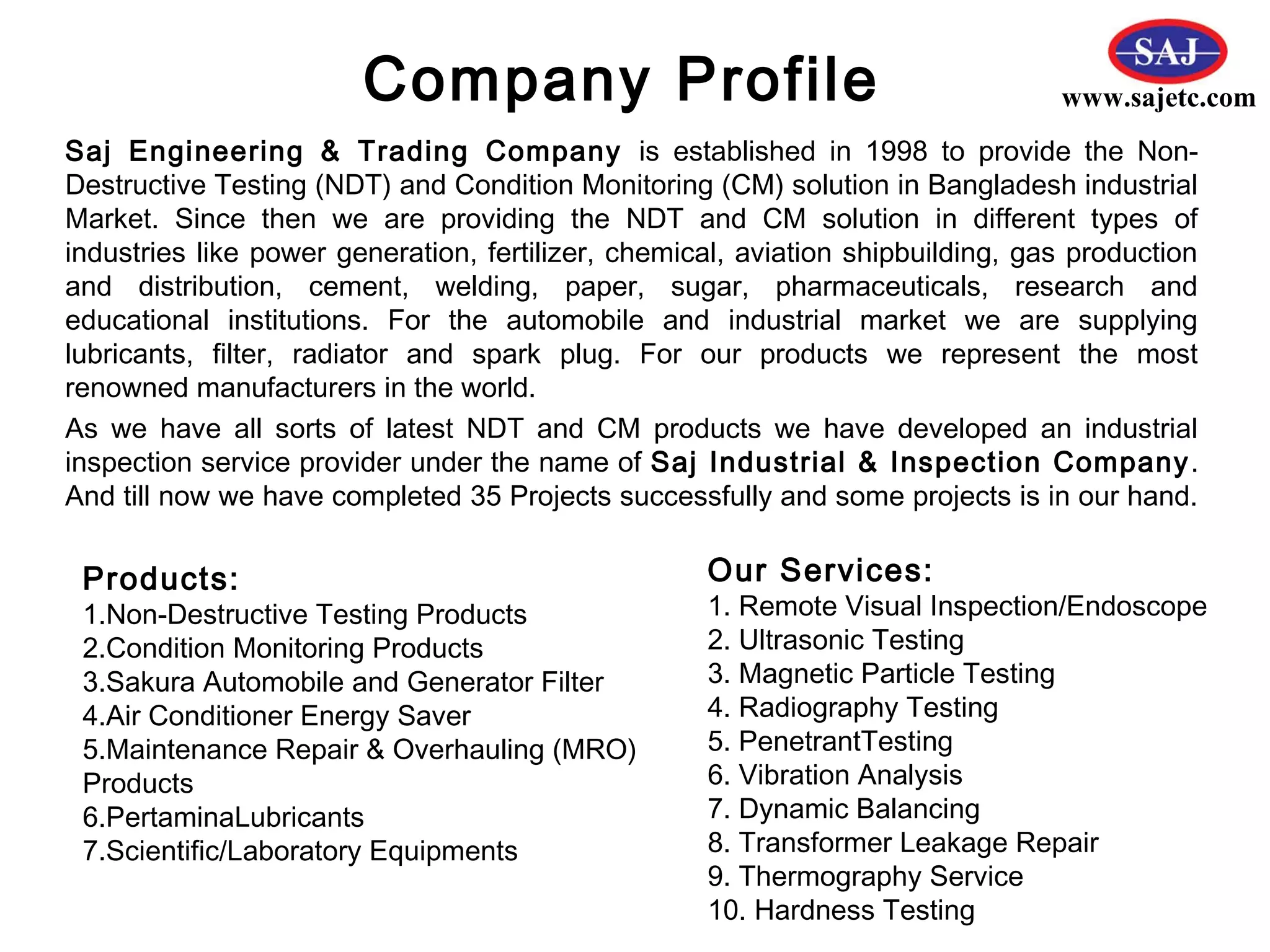 Presentation on non destructive testing | PPT