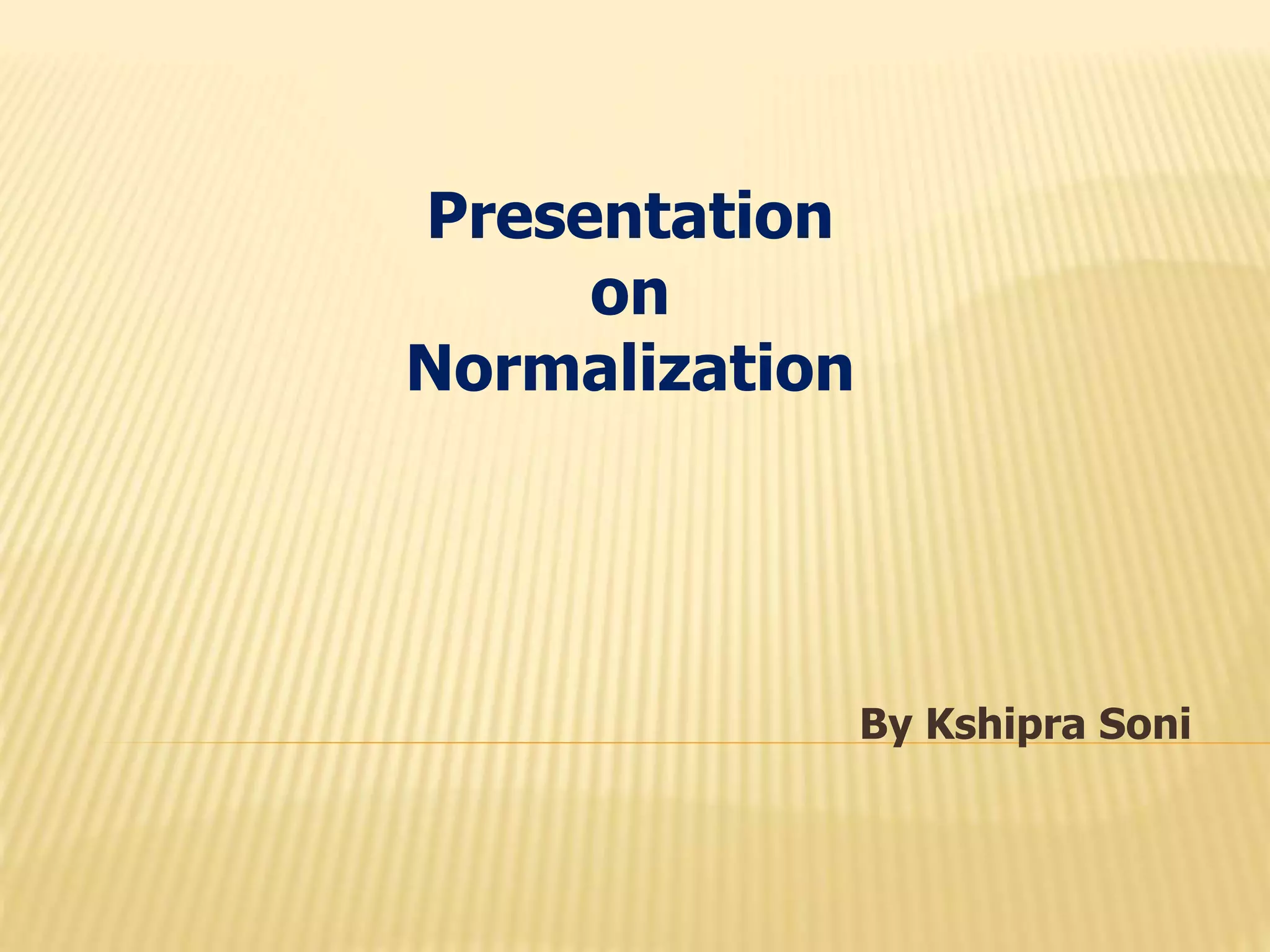 Presentation On Normalizationpptx Databases Computer Software And
