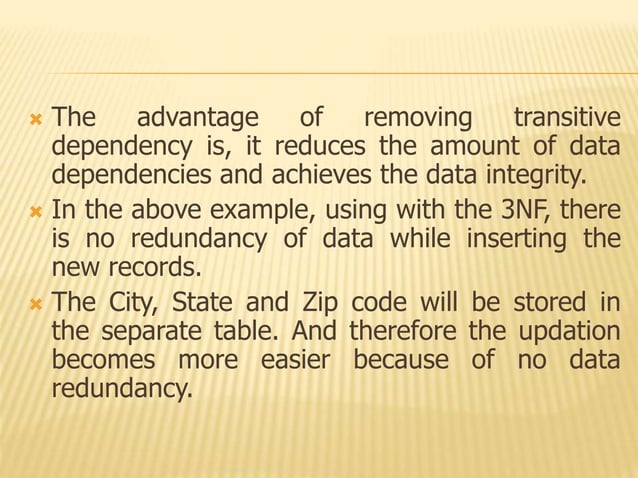 Presentation on Normalization.pptx | Databases | Computer Software and ...
