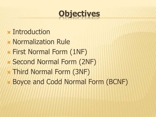 Presentation on Normalization.pptx | Databases | Computer Software and Applications