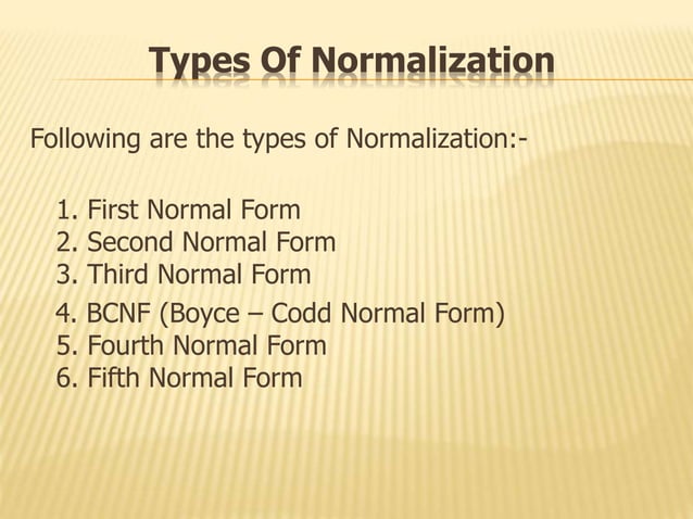 Presentation on Normalization.pptx | Databases | Computer Software and Applications