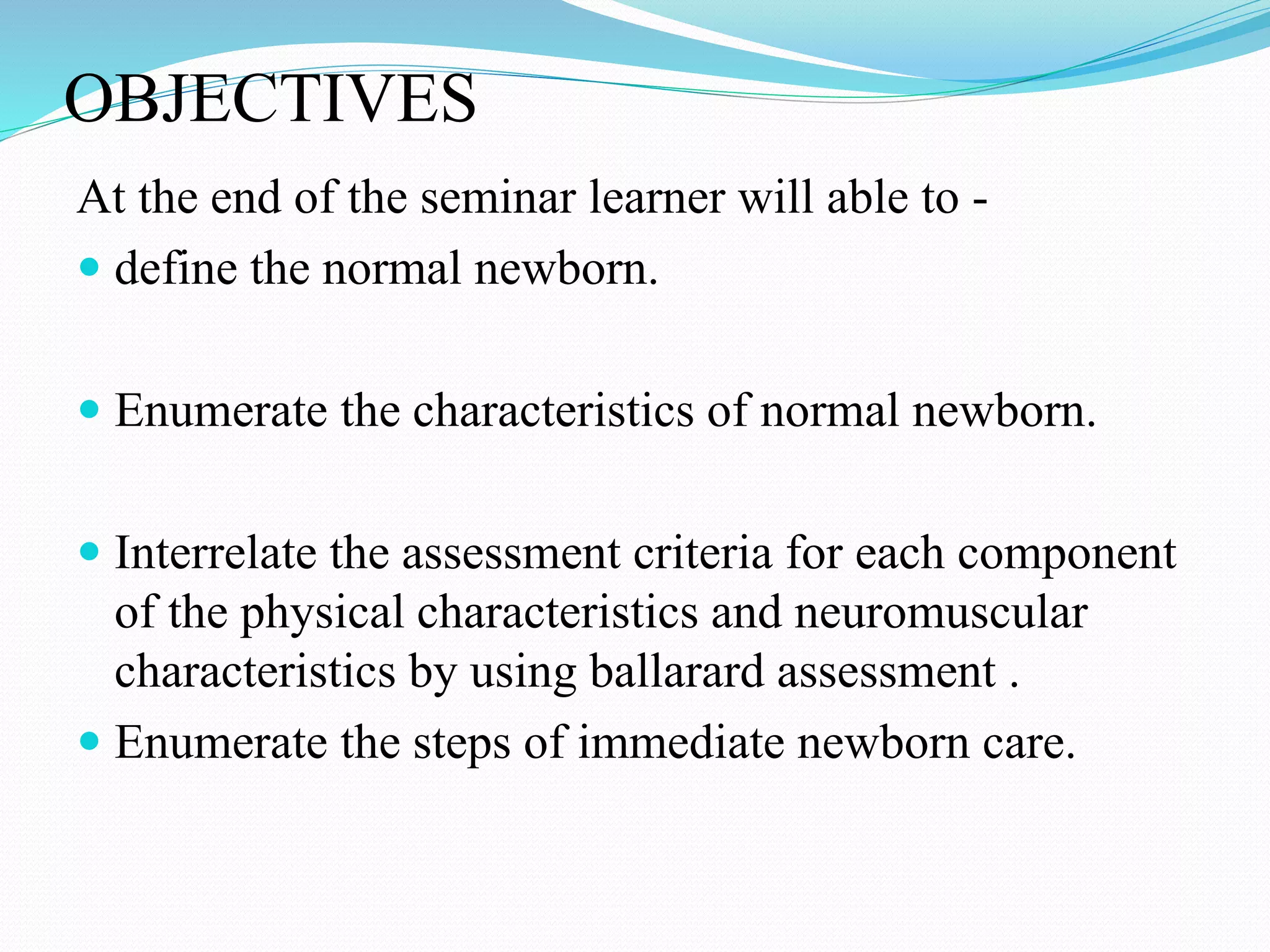 seminar on normal newborn... | PPTX
