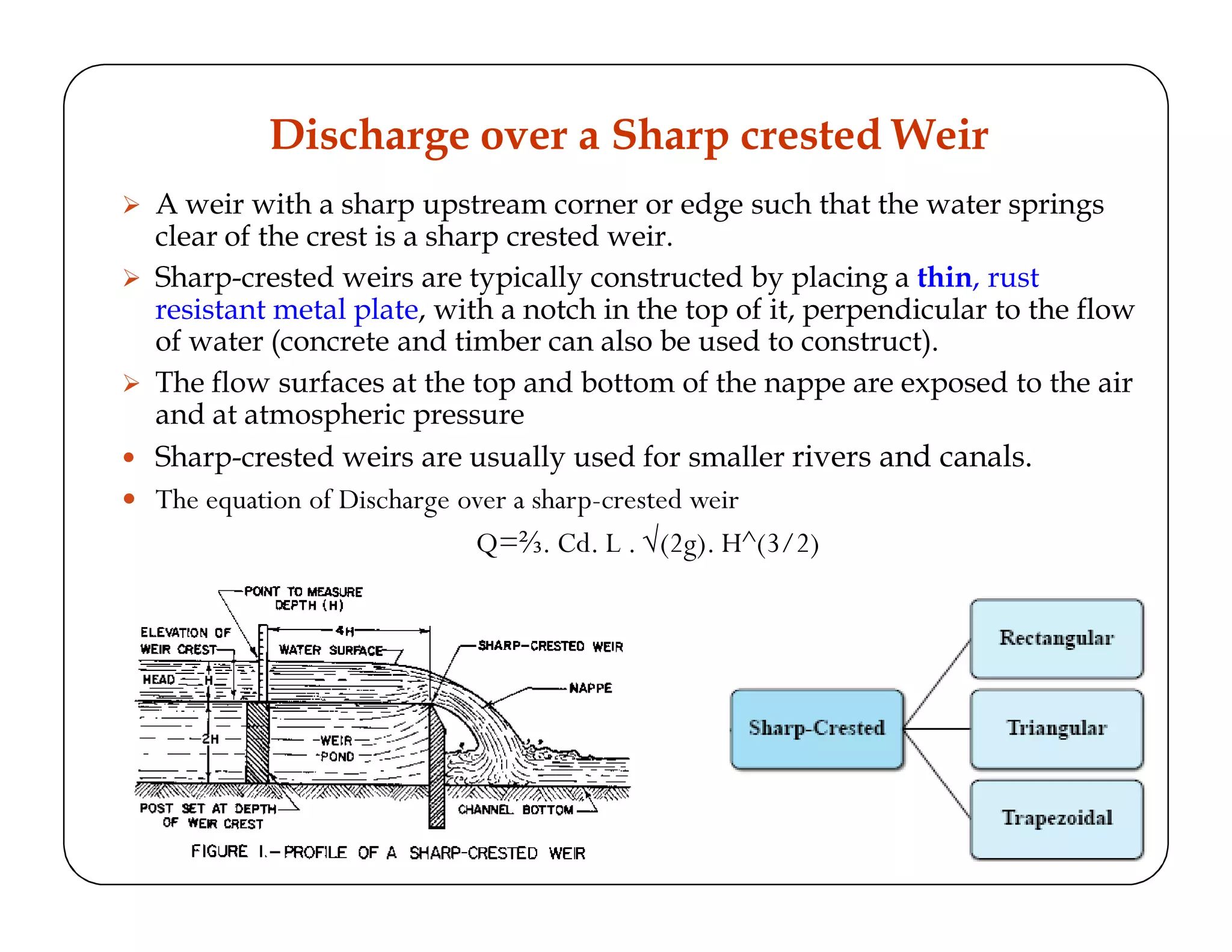 Presentation on notches and weirs | PDF