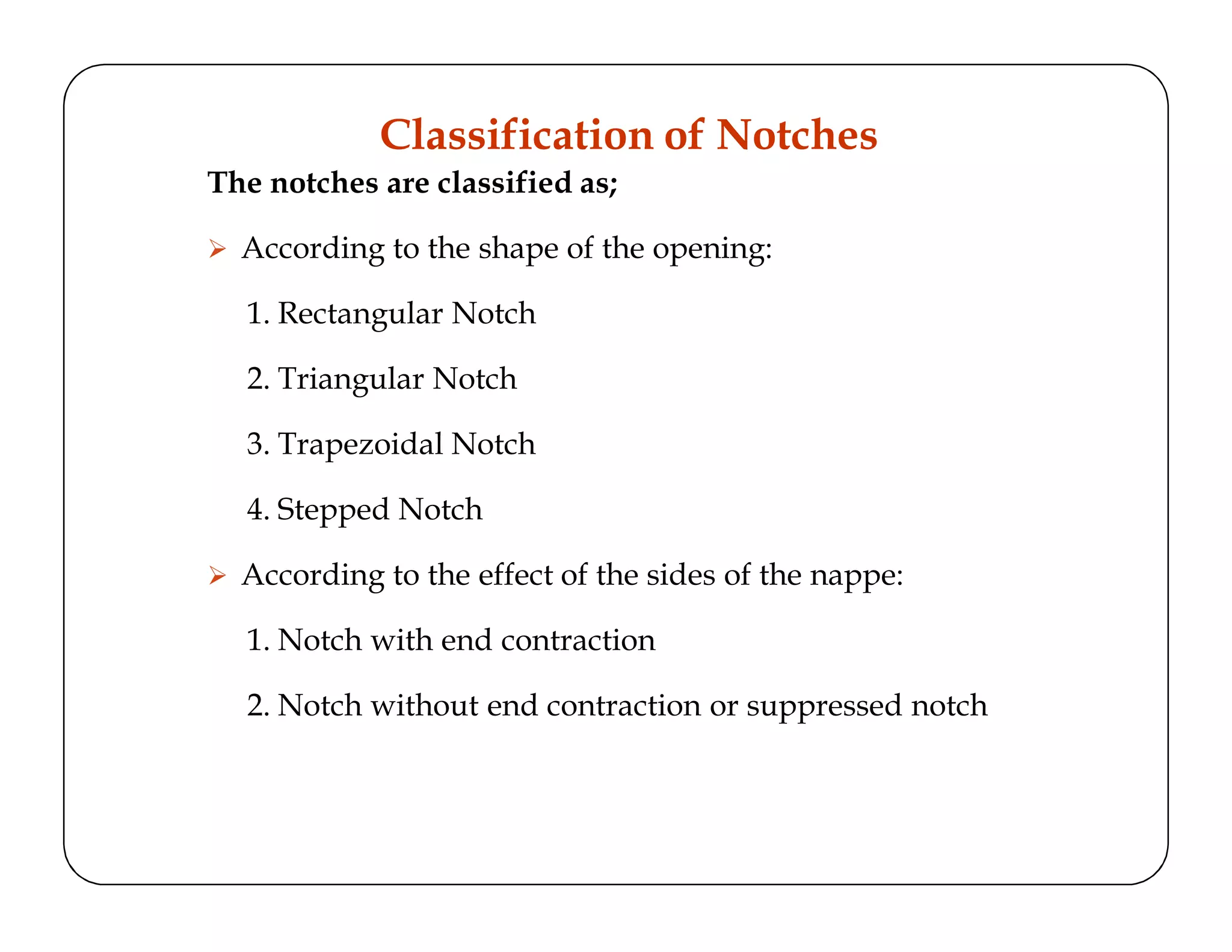 Presentation on notches and weirs | PDF