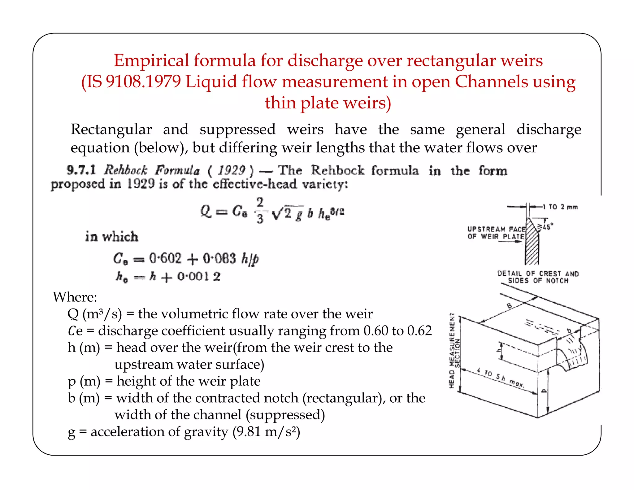Presentation on notches and weirs | PDF