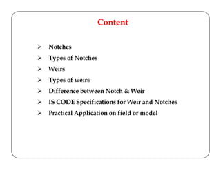 Notches And Weirs Ppt