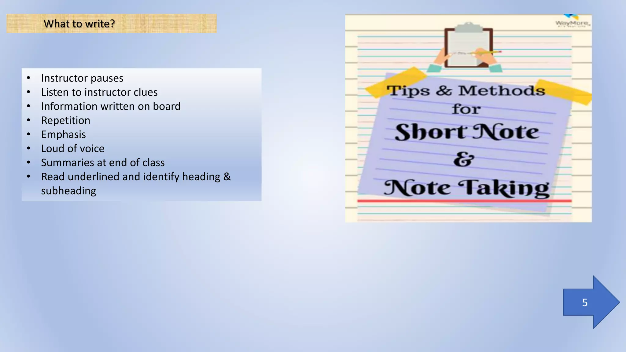 Presentation on note making | PPTX | Education