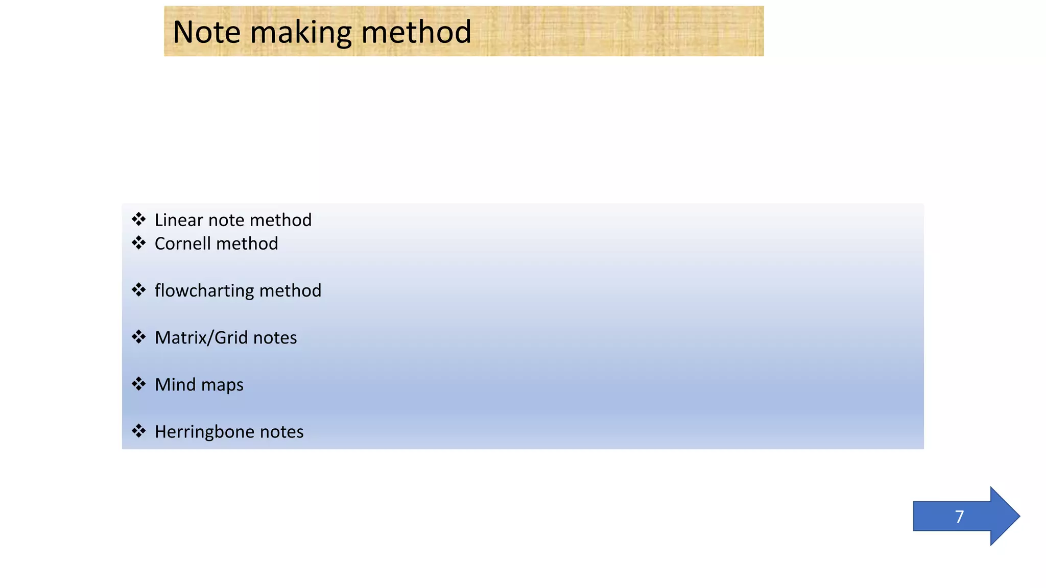 Presentation on note making | PPTX