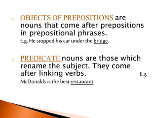 Presentation on Nouns, it's functions and types of Noun. | PPTX