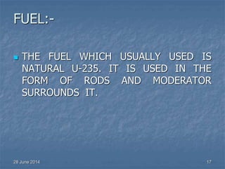 Presentation on nuclear reactor on9 10-07 | PPTX