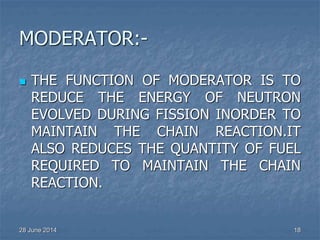 Presentation on nuclear reactor on9 10-07 | PPTX