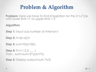 Presentation on Numerical Method (Trapezoidal Method) | PPTX | Physics ...