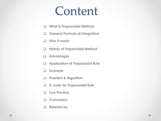 Presentation on Numerical Method (Trapezoidal Method) | PPTX | Physics ...