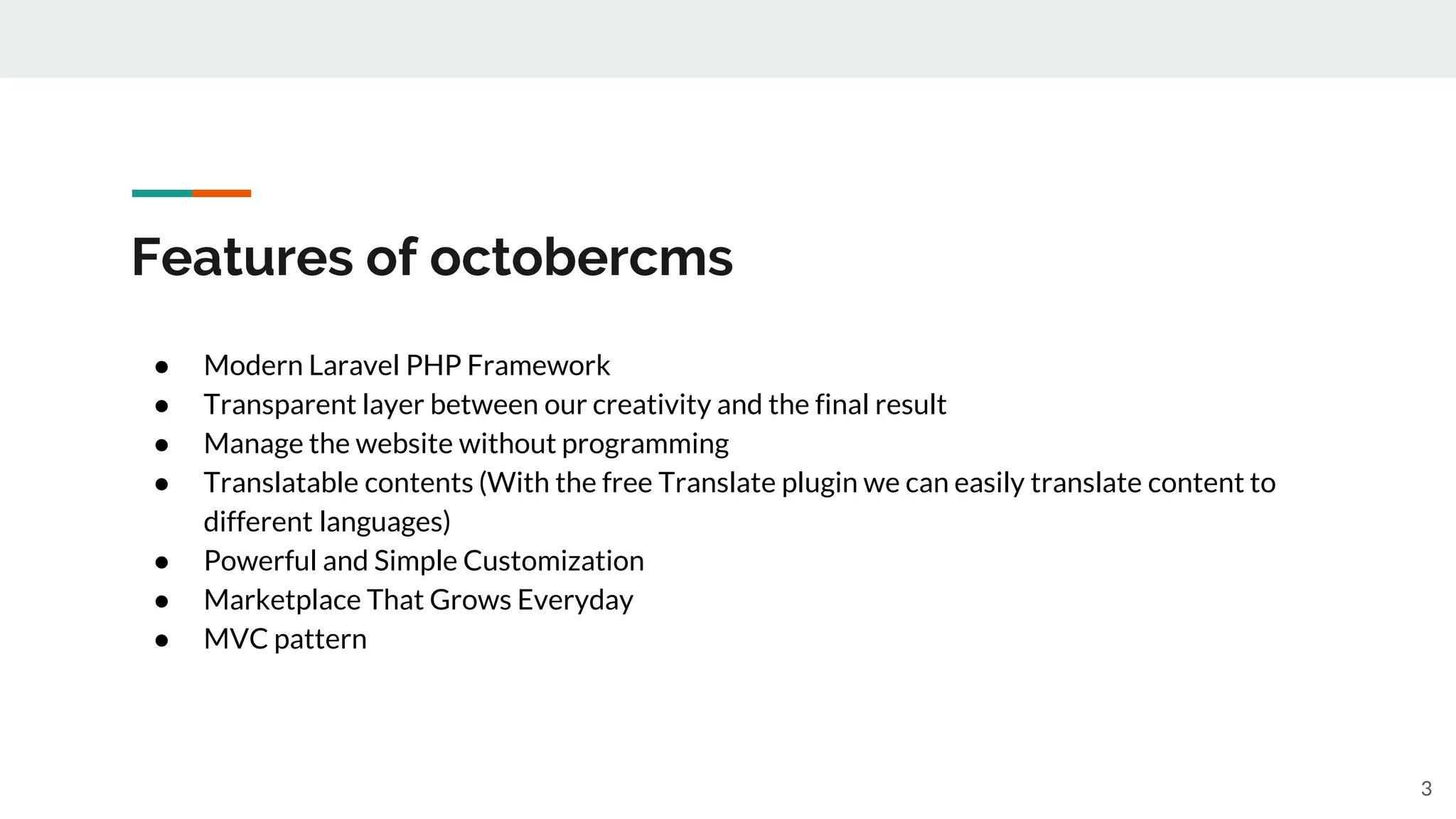 Presentation on octobercms | PPT