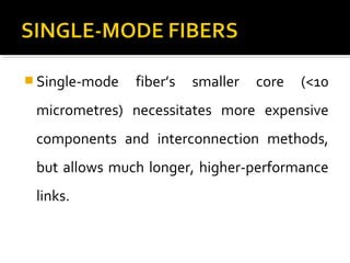 Presentation on optical fiber communication | PPT