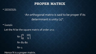 Orthogonal Matrix