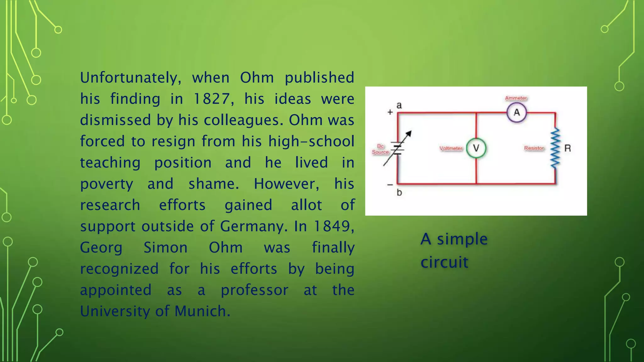 Presentation on Ohm's Law | PPTX