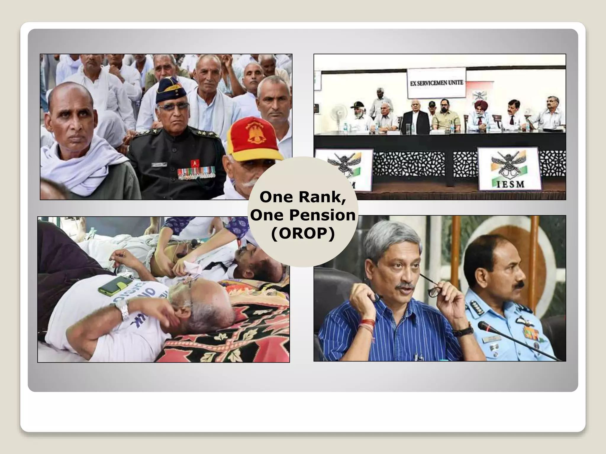 Presentation on one rank one pension | PPTX