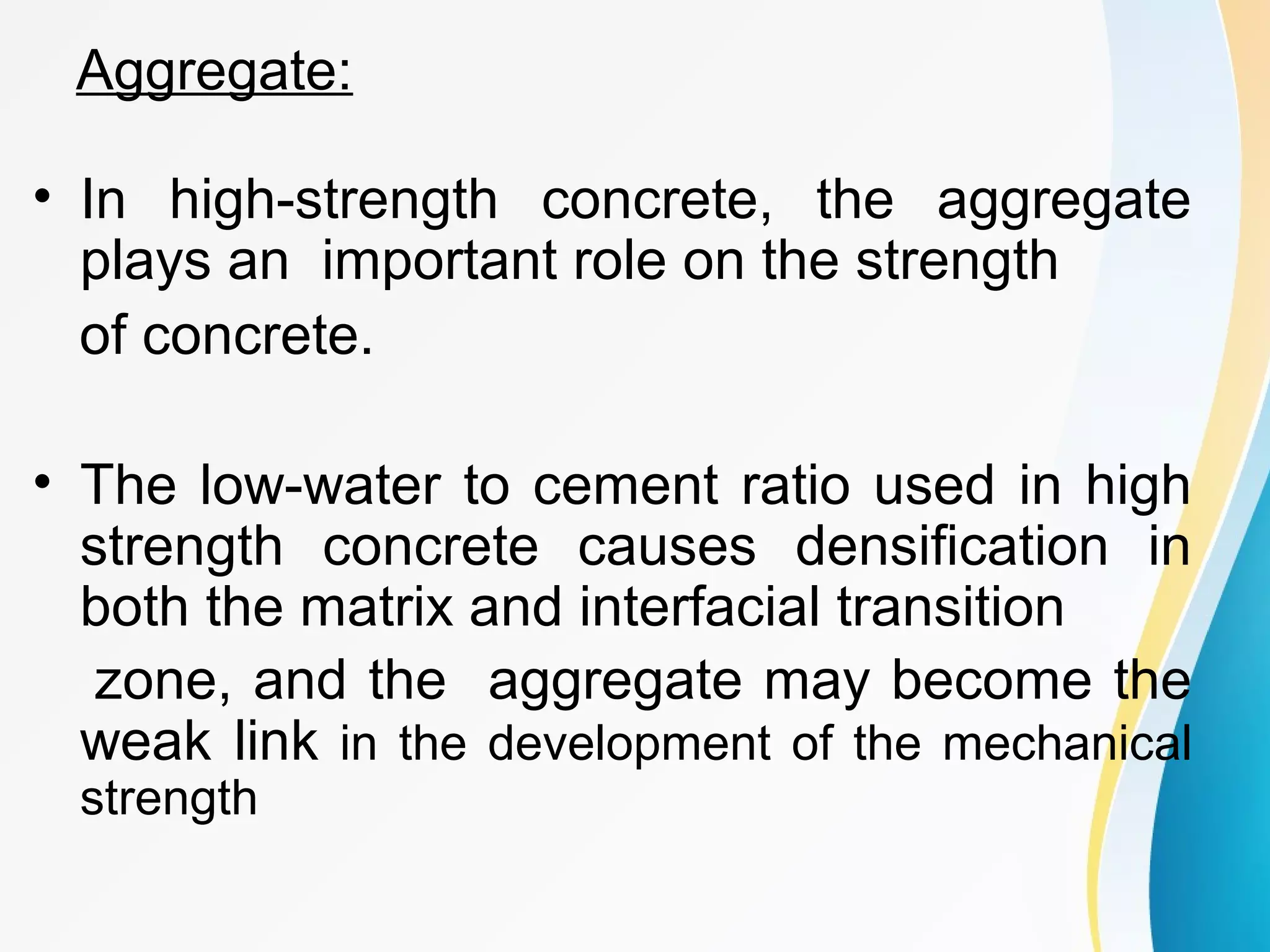 HIGH STRENGTH CONCRETE PPT | PPT