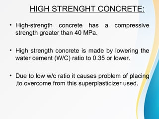 HIGH STRENGTH CONCRETE PPT | PPT