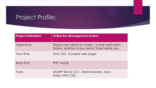 Presentation on online bus management | PPT