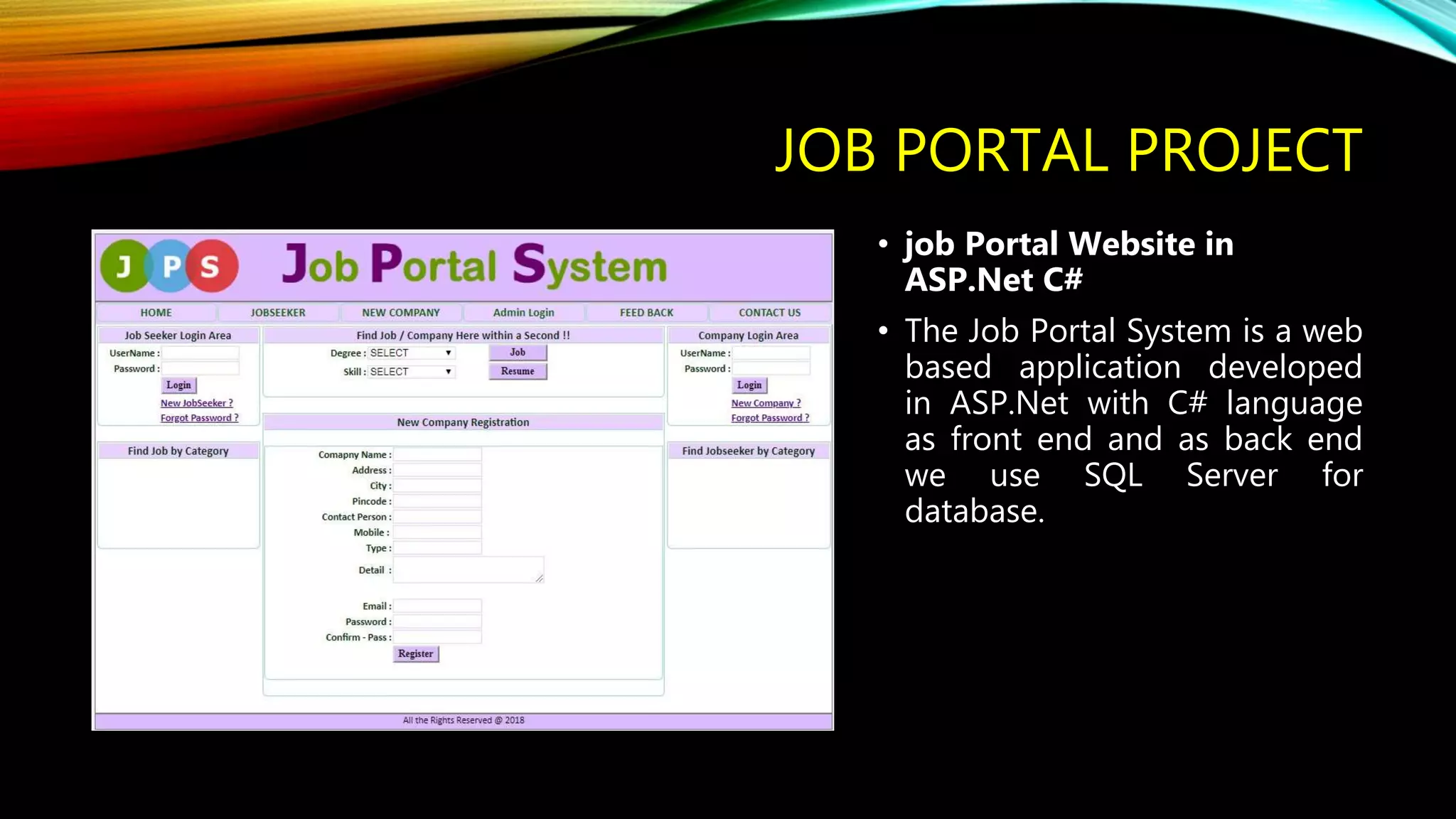 Online Job Portal Presentation | PPTX