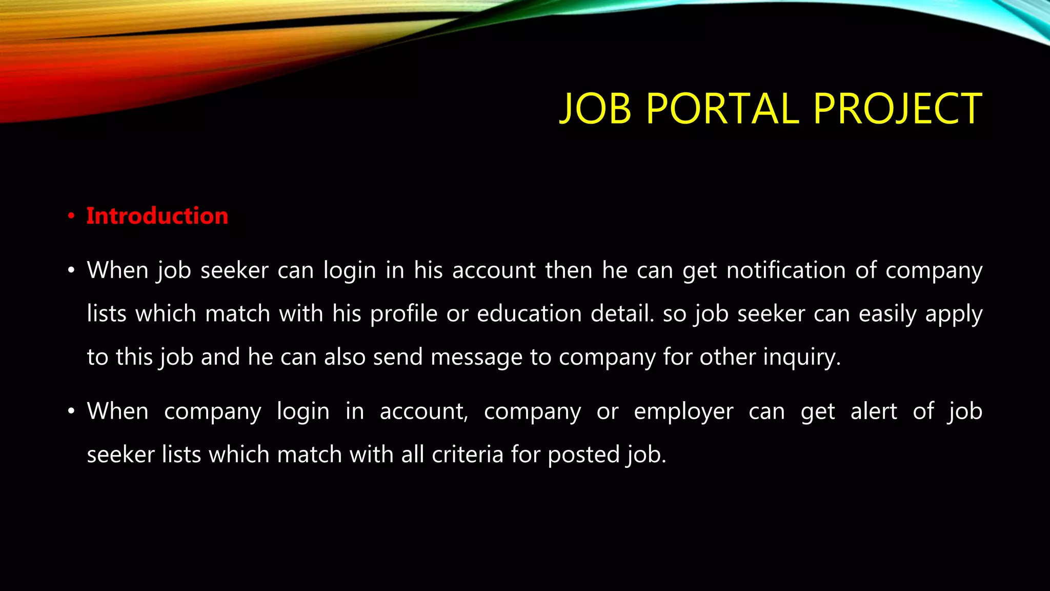 Online Job Portal Presentation | PPTX