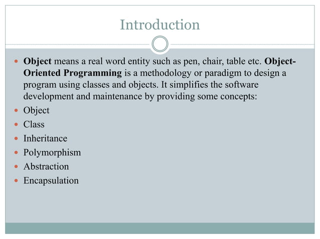 Presentation on oo ps 2 | PPT
