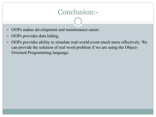 Presentation on oo ps 2 | PPT