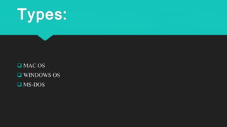 Presentation on operating systems (os) | PPT