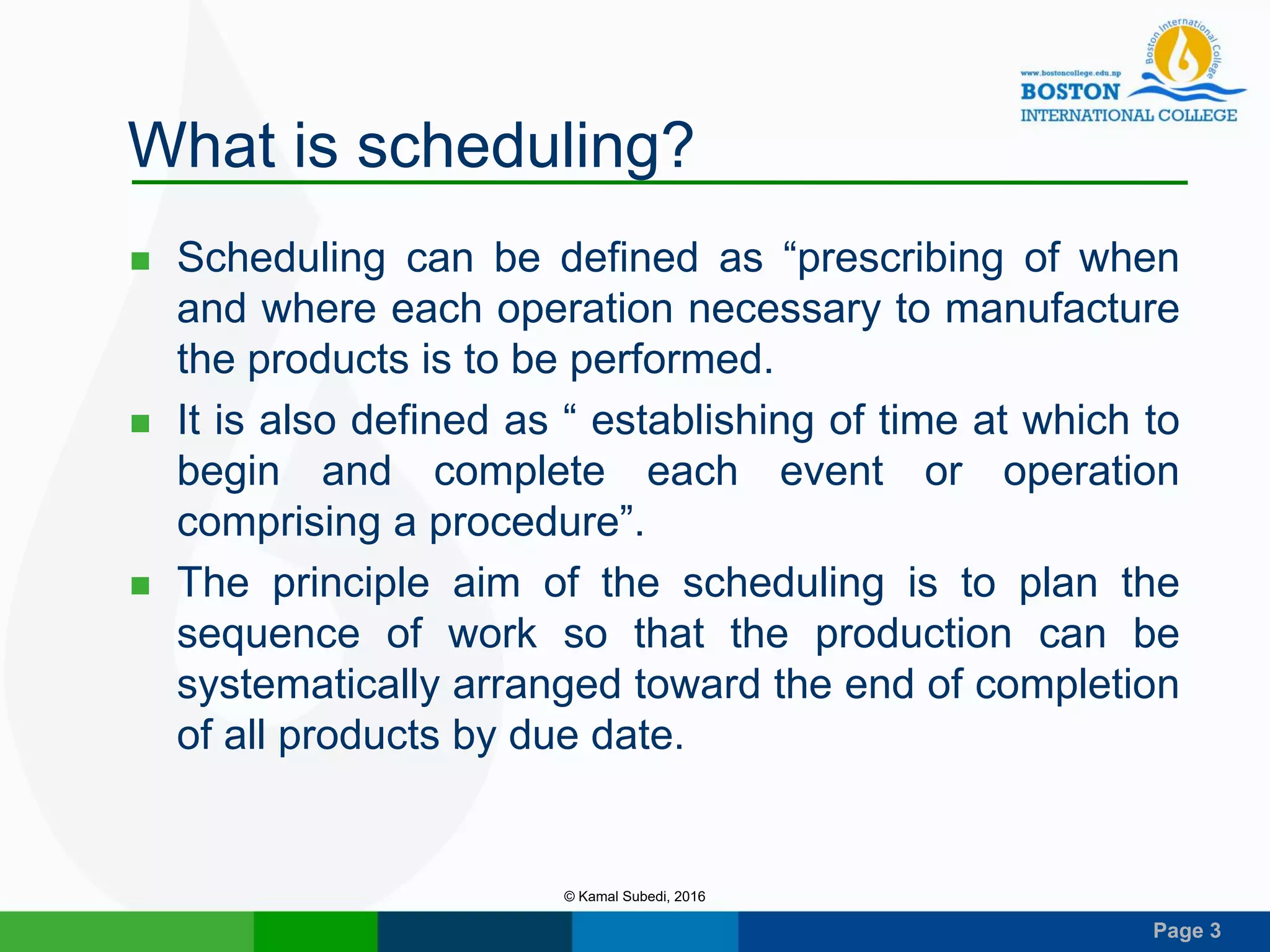 Presentation on operation scheduling | PDF | Resume Writing and Advice | Job Search