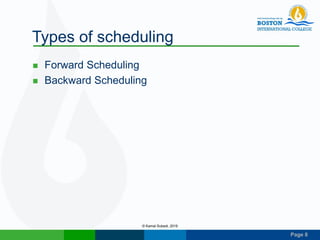 Presentation on operation scheduling | PDF